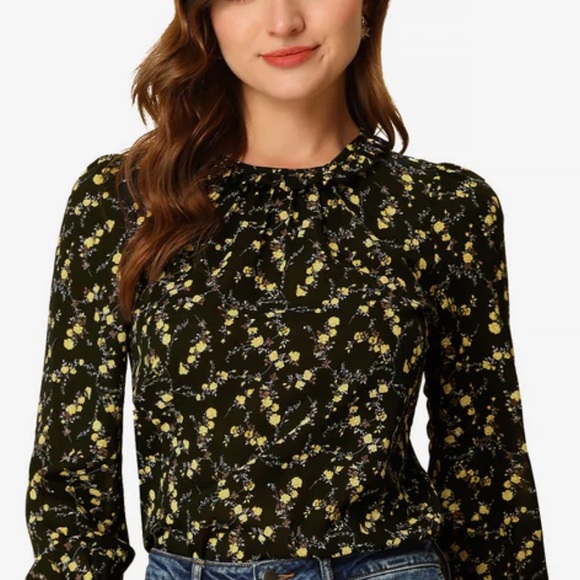 Zara | Tops | Zara Basic Floral Blouse | Poshmark
